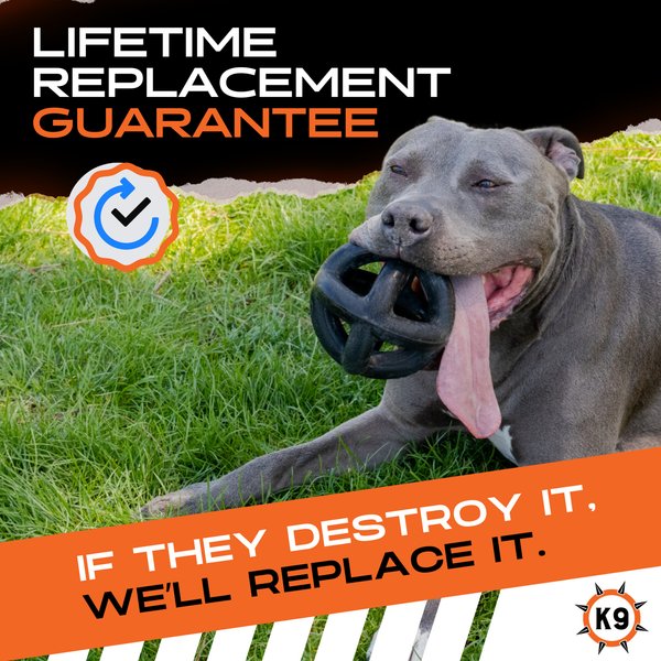 MONSTER K9 DOG TOYS Indestructible Ring Ball, Black - Chewy.com