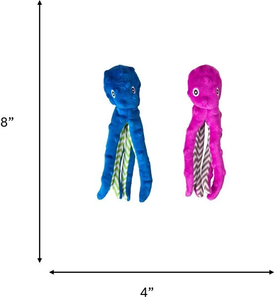 SPOT Ethical Products Spot Lil Spots Octopus Dog Toy, 2 count - Chewy.com