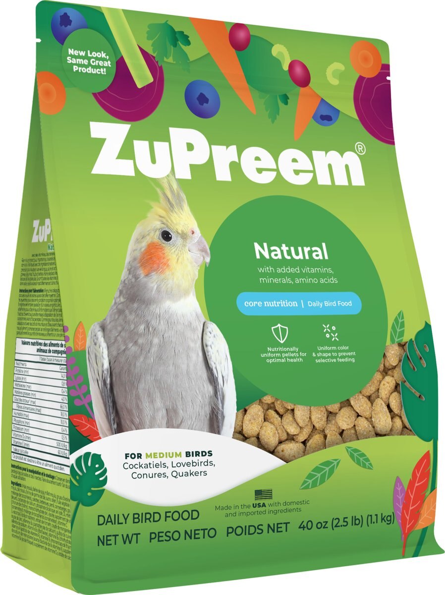ZUPREEM Natural Smart Pellets Bird Food, 2.5-lb bag - Chewy.com