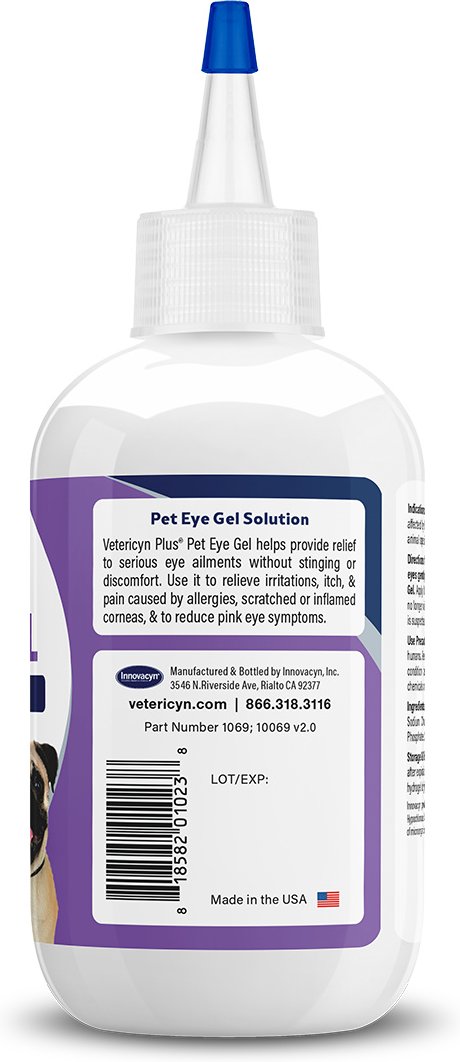 VETERICYN Plus Pet Eye Gel for Dogs, Cats & Small Pets, 3-fl oz bottle ...