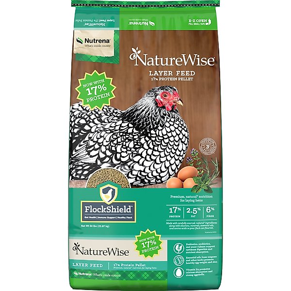 NUTRENA NatureWise Layer 17% Protein Crumble Chicken Feed, 50-lb bag ...