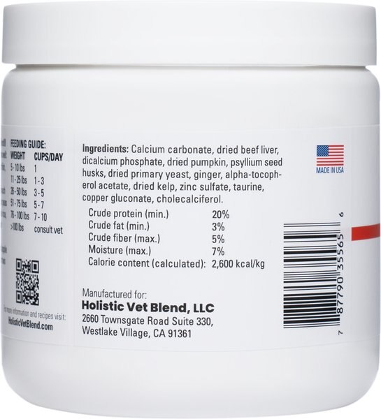 HOLISTIC VET BLEND Canine Regular Premix Powder Nutritional Supplement ...