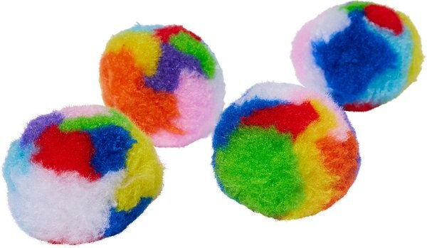 ETHICAL PET Kitty Yarn Puffs Small Balls Cat Toy with Catnip, Color ...