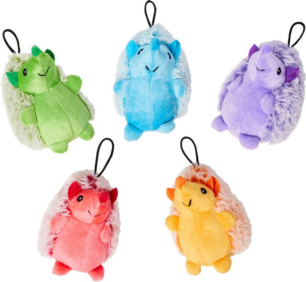 MULTIPET Minipet Hedgehog Squeaky Plush Dog Toy, Color Varies, 4-in, 1 ...