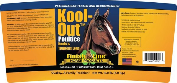 FINISH LINE Kool Out Sore Muscle & Joint Pain Relief Horse Poultice, 12 ...
