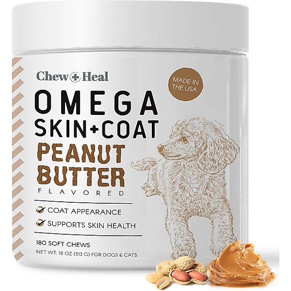 NATURAL DOG COMPANY Skin & Coat Omega-3 Salmon & Pea Flavored Soft Chew ...