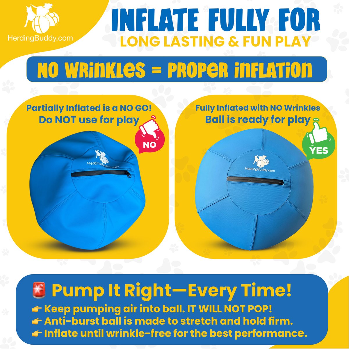 HERDING BUDDY Ball Dog Toy, Blue, 18-in - Chewy.com