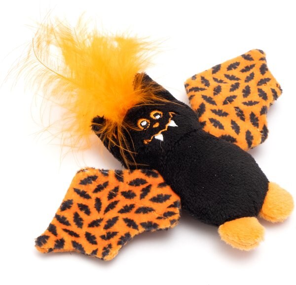 Out of Stock - THE WORTHY CAT Batty Cat Toy, Black/Orange, One Size ...