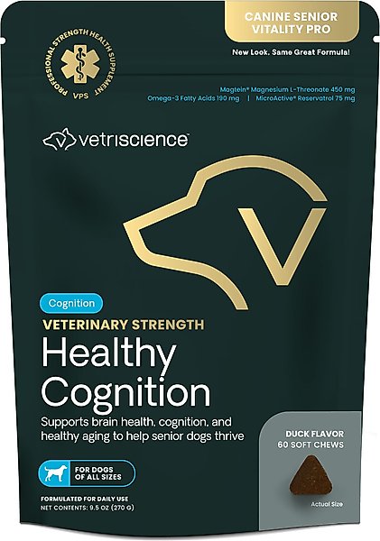VETRISCIENCE Veterinary Strength Healthy Cognition Duck Flavored ...