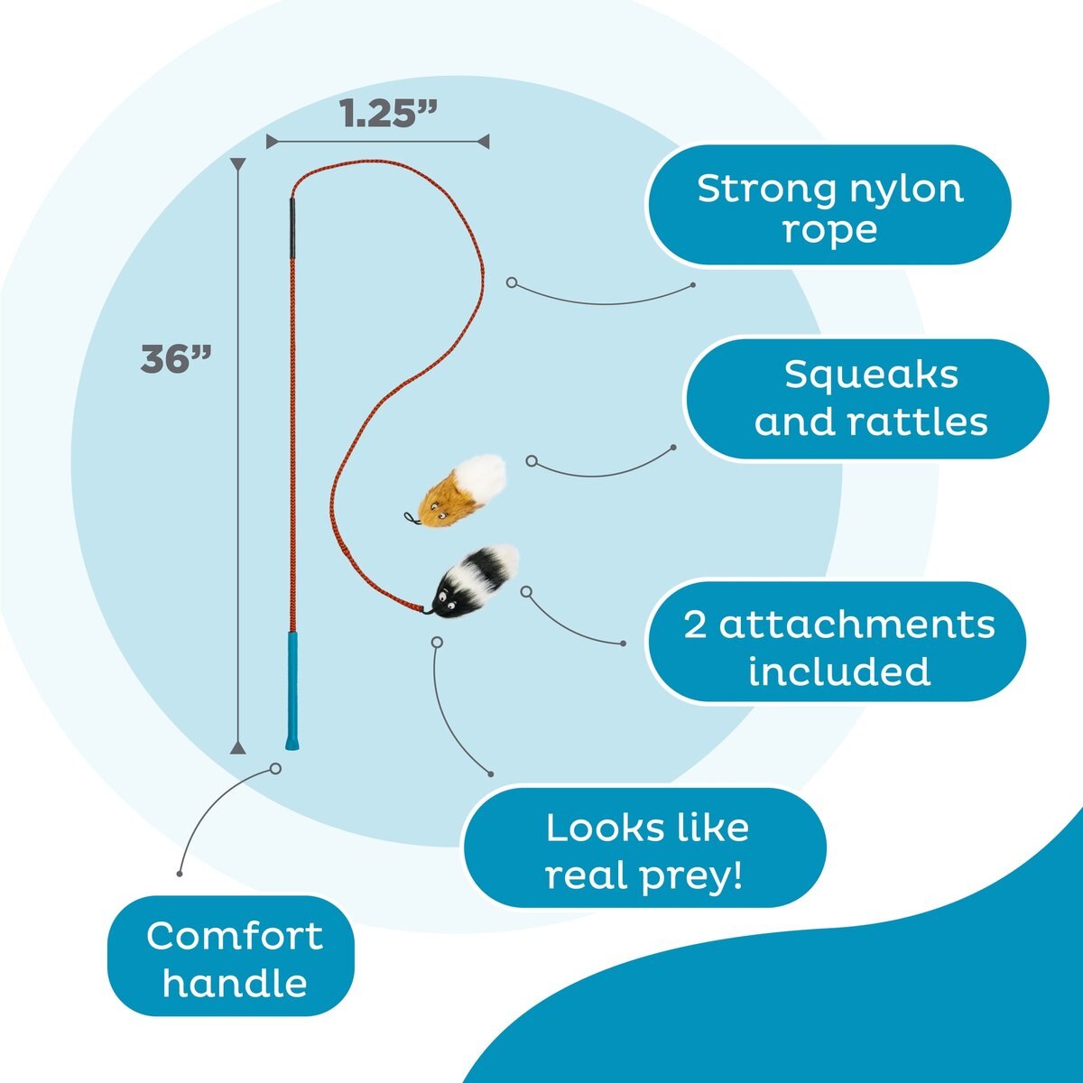 OUTWARD HOUND Tail Teaser with Refill Dog Teaser Toy - Chewy.com