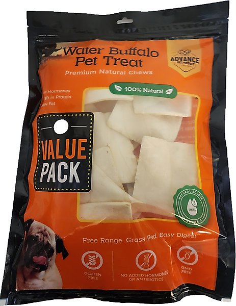 ADVANCE PET PRODUCT Water Buffalo Cheek Chips Dog Natural Chew Treats ...