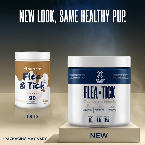 HEALTHY PUP Peanut Butter Flavored Soft Chews Flea & Tick Oral ...
