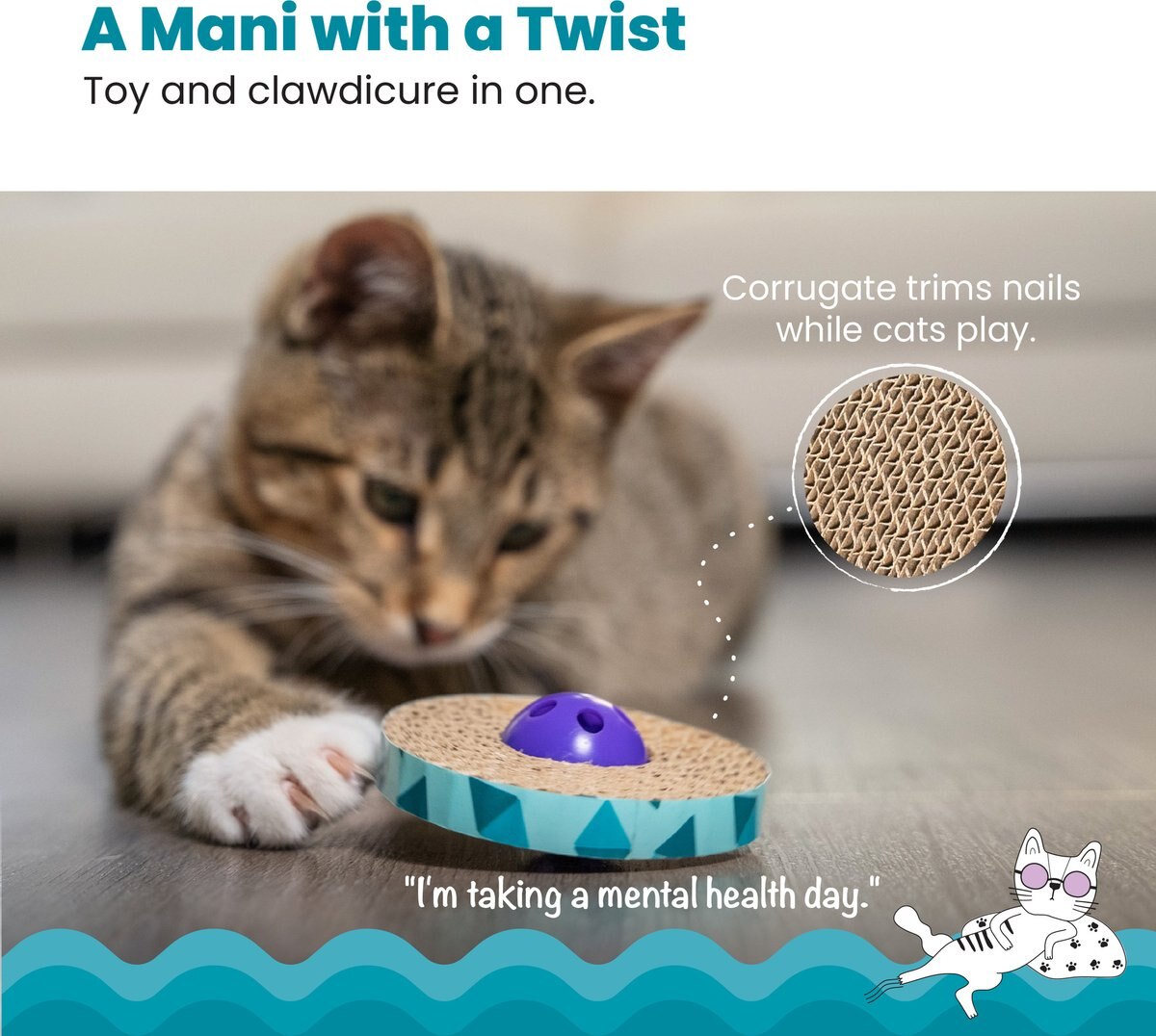 CATSTAGES Spin & Scratch Cat Toy, 2 count - Chewy.com