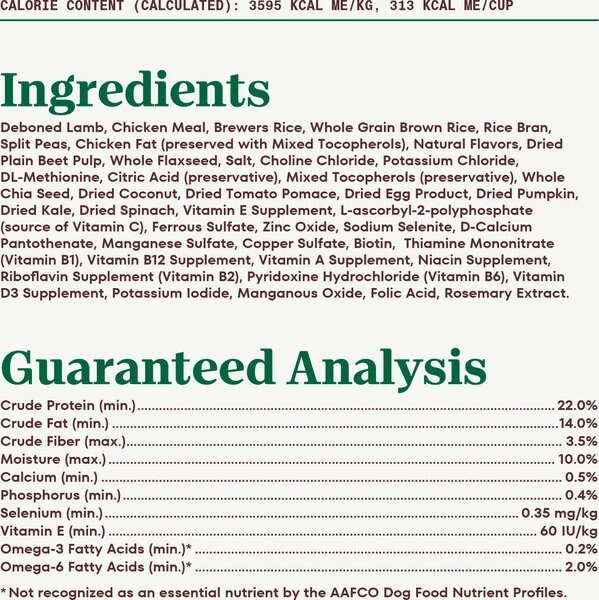 NUTRO Natural Choice Adult Lamb & Brown Rice Recipe Dry Dog Food, 36-lb bag - Chewy.com