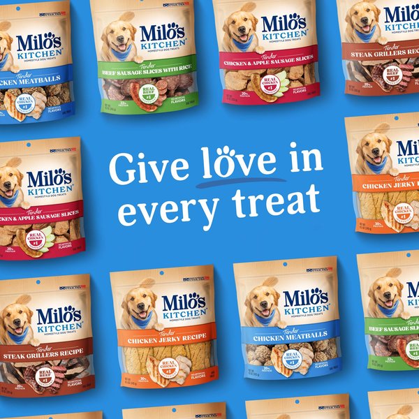 MILO'S KITCHEN Chicken Meatballs Dog Treats, 18-oz bag - Chewy.com