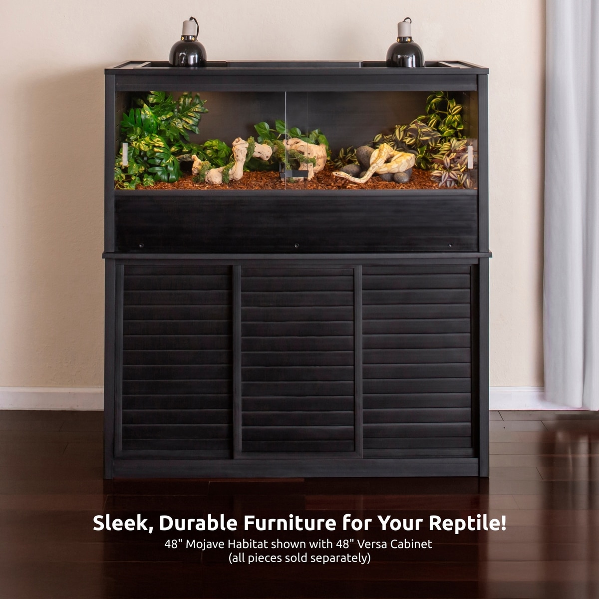 NEW AGE PET ECOFLEX Reptile Habitat Versa Stand, Black, 48-in - Chewy.com