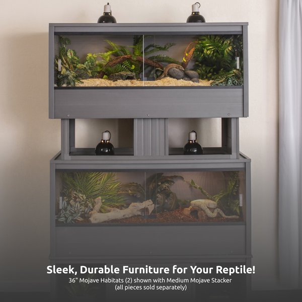NEW AGE PET ECOFLEX Mojave Reptile Habitat Stacker, Grey, Medium - Chewy.com