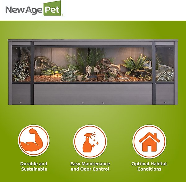 NEW AGE PET ECOFLEX Mojave Reptile Enclosure, Grey, 150-gal - Chewy.com