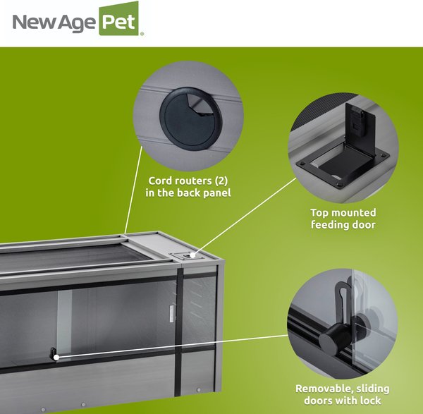 NEW AGE PET ECOFLEX Mojave Reptile Enclosure, Grey, 150-gal - Chewy.com