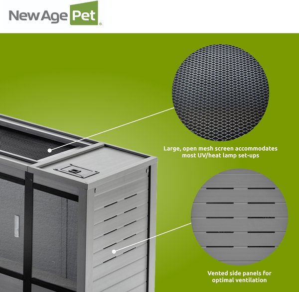 NEW AGE PET ECOFLEX Mojave Reptile Enclosure, Grey, 150-gal - Chewy.com