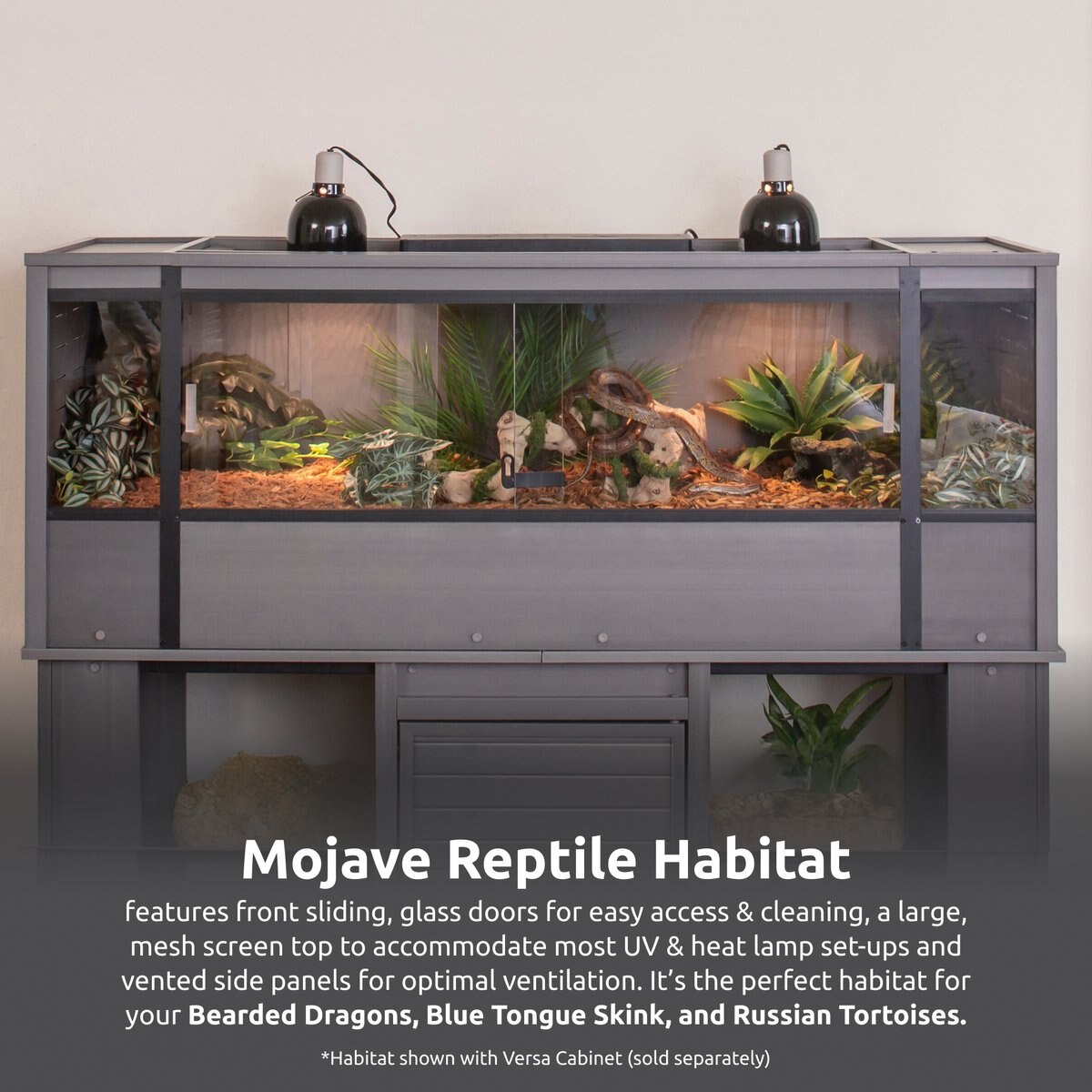 NEW AGE PET ECOFLEX Mojave Reptile Enclosure, Grey, 150-gal - Chewy.com