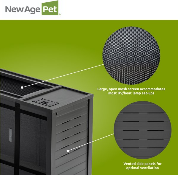 NEW AGE PET ECOFLEX Mojave Reptile Enclosure, Black, 150-gal - Chewy.com