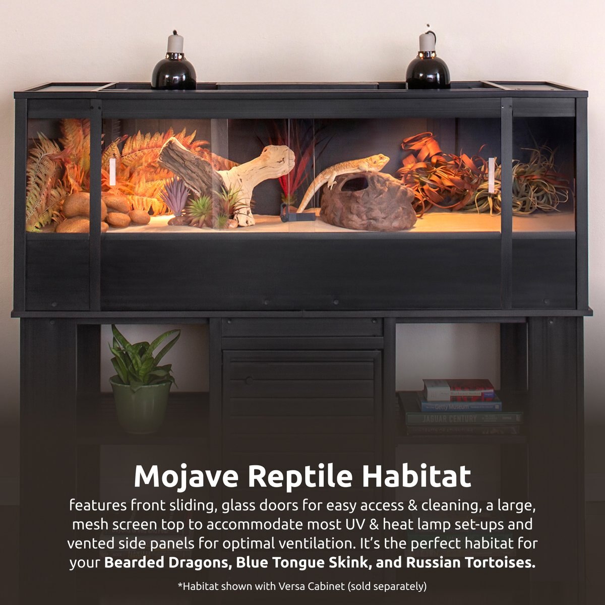 NEW AGE PET ECOFLEX Mojave Reptile Enclosure, Black, 150-gal - Chewy.com