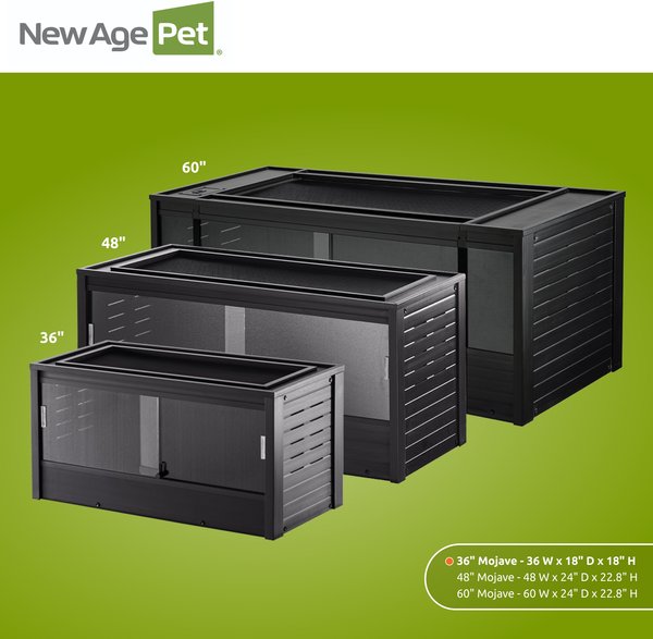 Out of Stock - NEW AGE PET ECOFLEX Mojave Reptile Enclosure, Black, 50-gal - Chewy.com