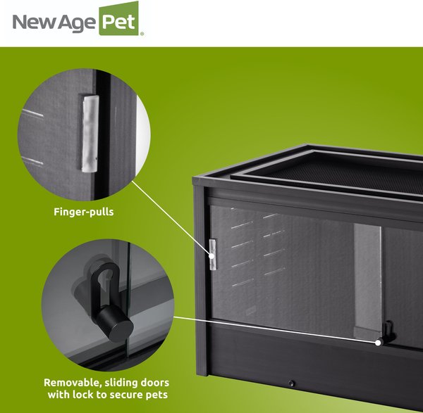 Out of Stock - NEW AGE PET ECOFLEX Mojave Reptile Enclosure, Black, 50-gal - Chewy.com