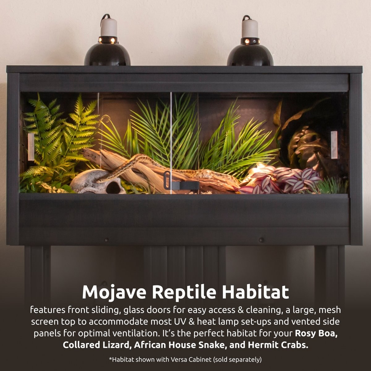 Out of Stock - NEW AGE PET ECOFLEX Mojave Reptile Enclosure, Black, 50 ...