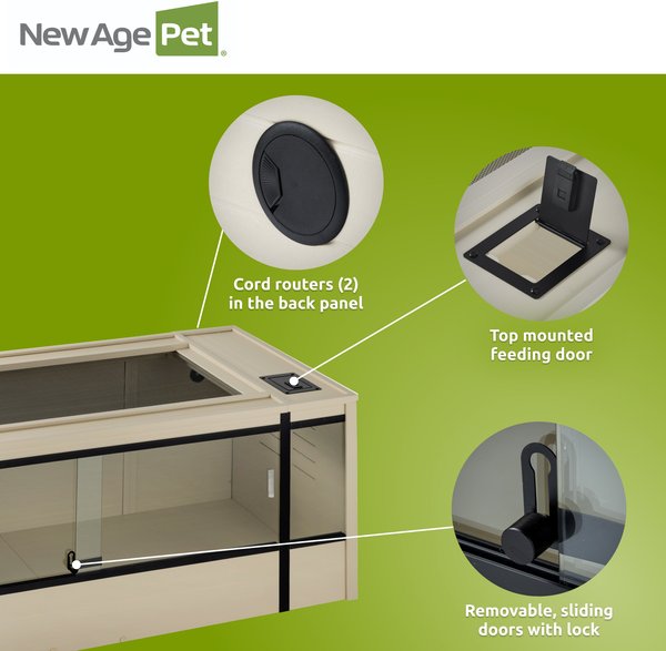 NEW AGE PET ECOFLEX Mojave Reptile Enclosure, Maple, 150-gal - Chewy.com