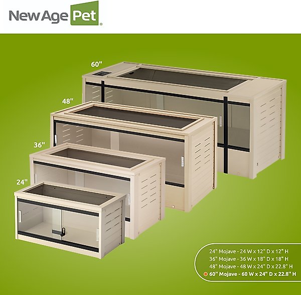 NEW AGE PET ECOFLEX Mojave Reptile Enclosure, Maple, 150-gal - Chewy.com