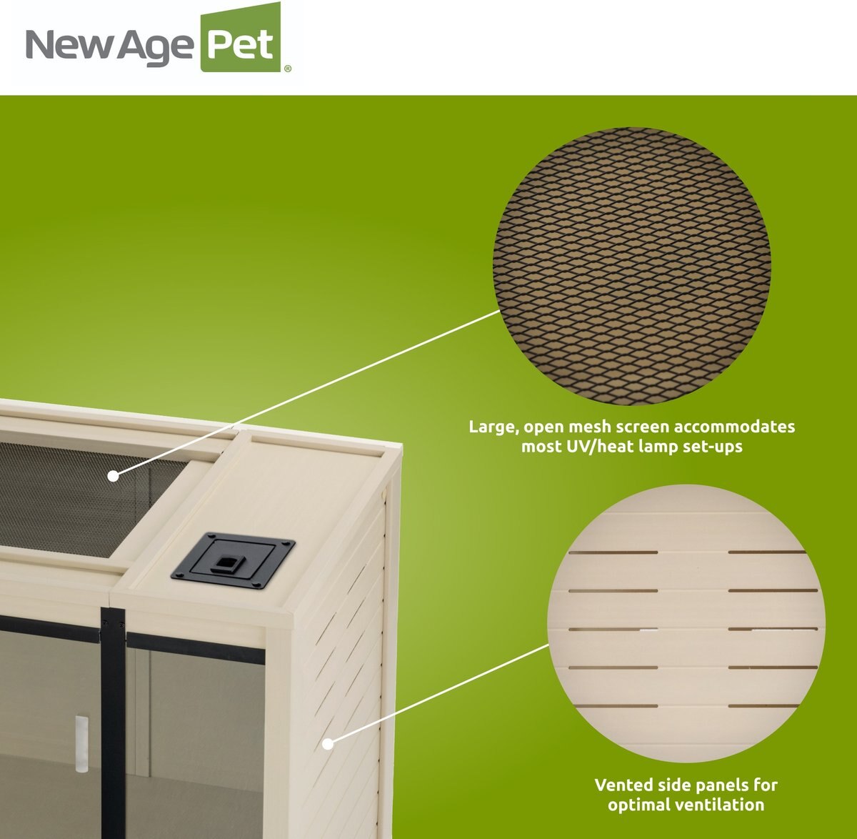 NEW AGE PET ECOFLEX Mojave Reptile Enclosure, Maple, 150-gal - Chewy.com