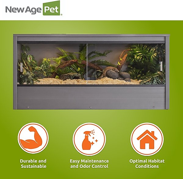 NEW AGE PET ECOFLEX Mojave Reptile Enclosure, Grey, 120-gal - Chewy.com