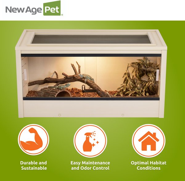NEW AGE PET ECOFLEX Mojave Reptile Enclosure, Maple, 50-gal - Chewy.com