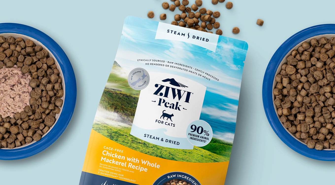 ZIWI Peak Beef with Southern Blue Whiting Recipe Steam & Dried Cat Food ...