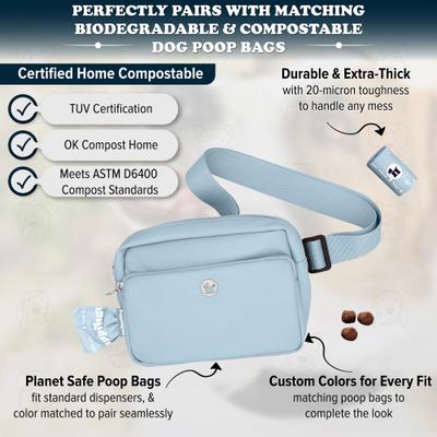 PUPPINGTON 3-in-1 Crossbody Dog Walking Bag & Treat Pouch with Matching ...