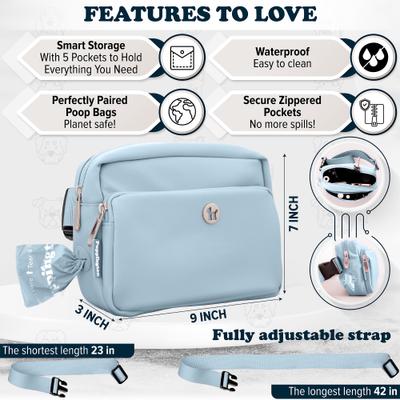 PUPPINGTON 3-in-1 Crossbody Dog Walking Bag & Treat Pouch with Matching ...