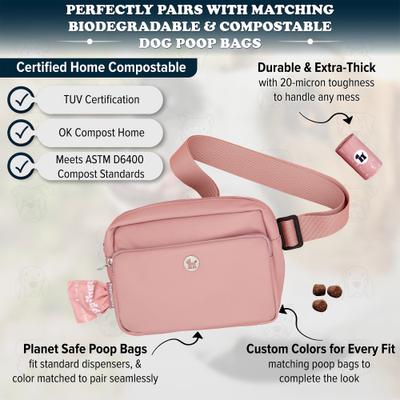 PUPPINGTON 3-in-1 Crossbody Dog Walking Bag & Treat Pouch with Matching ...