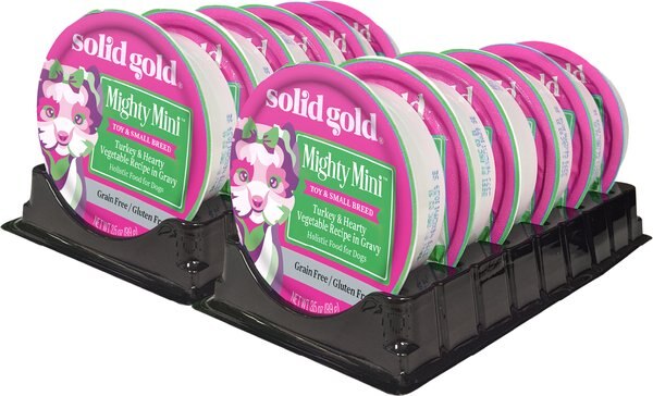 SOLID GOLD Mighty Mini Turkey & Hearty Vegetable Recipe in Gravy Grain ...
