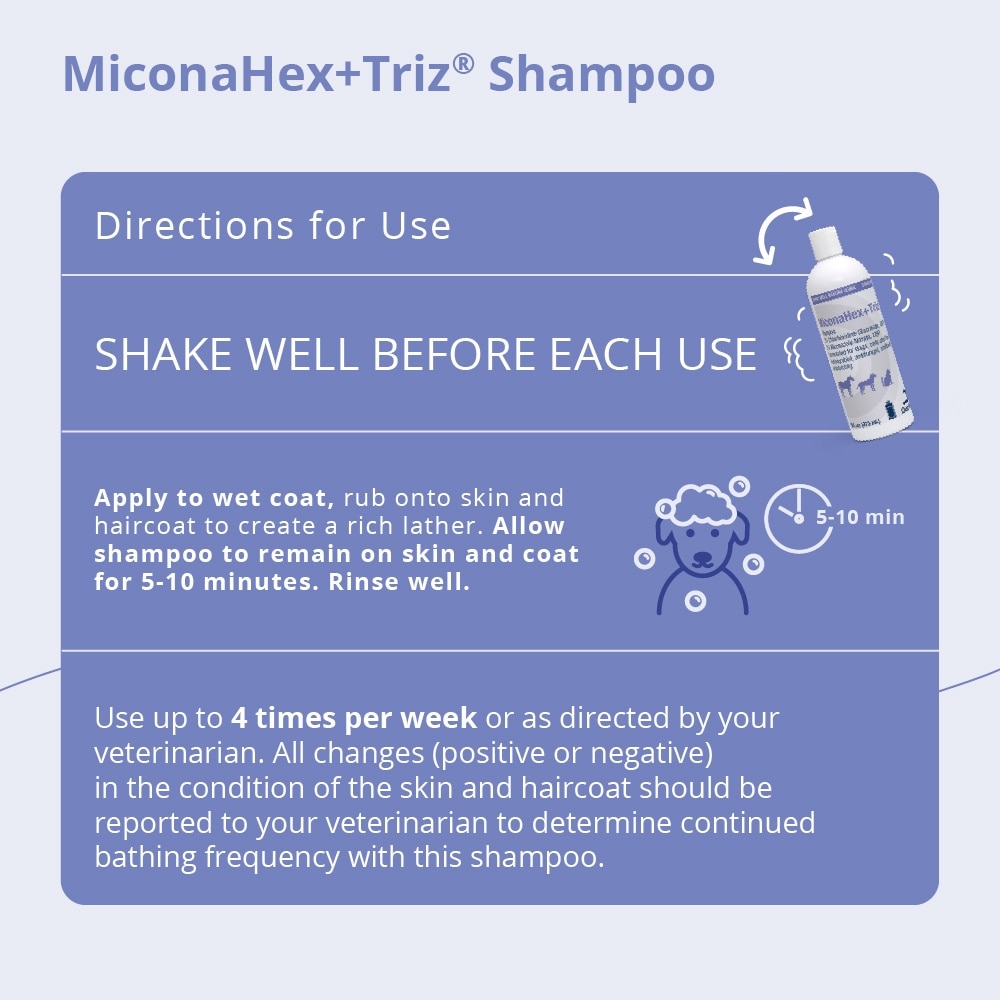 MICONAHEX+TRIZ Shampoo for Dogs & Cats, 16-fl oz bottle - Chewy.com