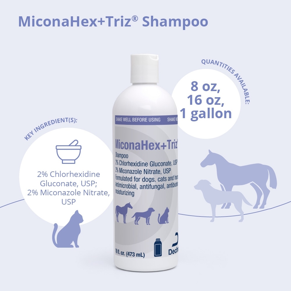 MICONAHEX+TRIZ Shampoo for Dogs & Cats, 16-fl oz bottle - Chewy.com