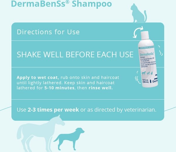 DERMABENSS Shampoo for Dogs, Cats & Horses, 12-fl oz bottle - Chewy.com