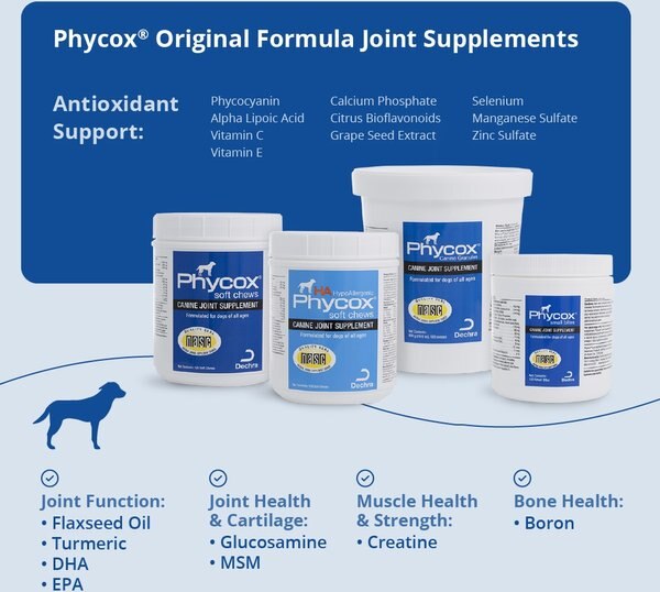 PHYCOX MAX Small Bites Soft Chews Joint Supplement for Dogs, 120 count ...
