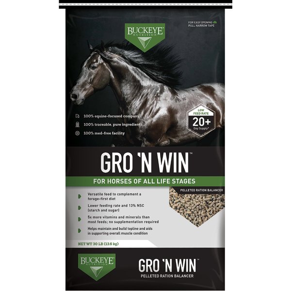 Buckeye Nutrition Gro 'N Win Pelleted Horse Feed (Free Shipping) | Chewy