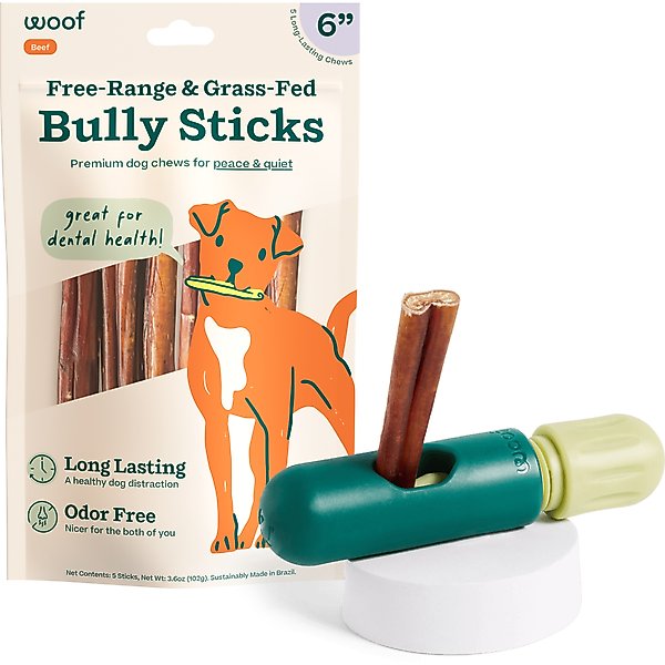 DOWNTOWN PET SUPPLY Bully Sticks 6-in Jumbo Dog Treats, 5 count - Chewy.com