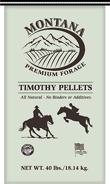 MONTANA PREMIUM FORAGE Timothy Pellets Horse Feed, 40-lb bag - Chewy.com