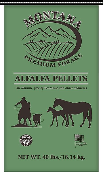 MONTANA PREMIUM FORAGE Alfalfa Pellets Horse Feed, 40-lb bag - Chewy.com