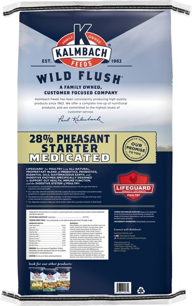 KALMBACH FEEDS Wild Flush 28% Pheasant Starter Medicated Poultry Feed ...