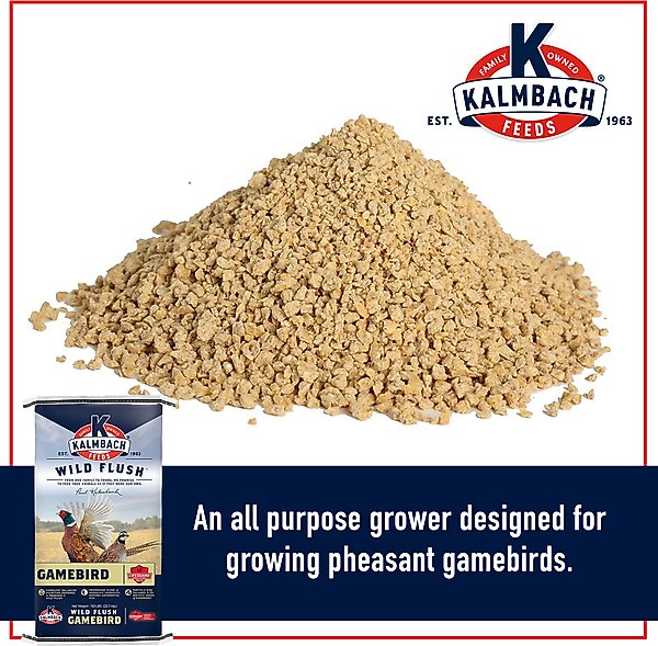 KALMBACH FEEDS Wild Flush Grower Medicated Poultry Feed, 50-lb bag ...